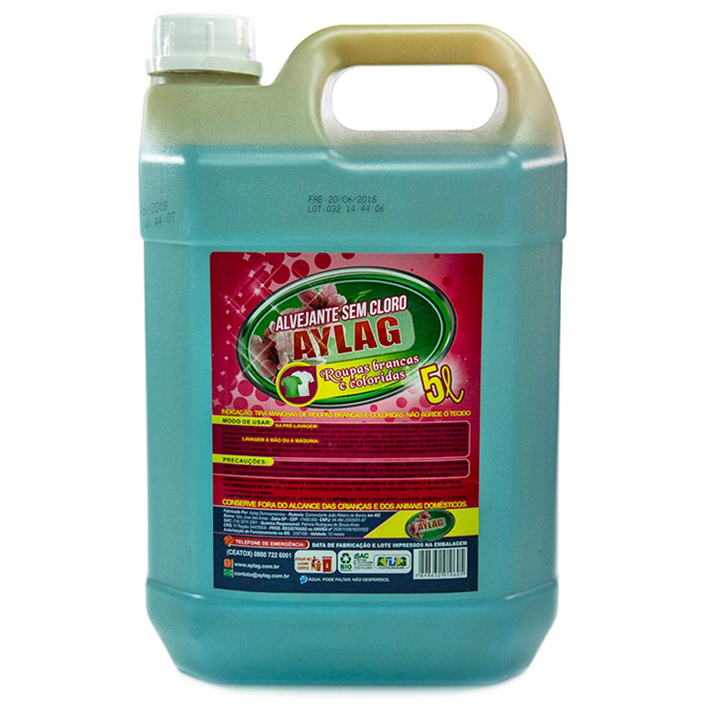 ALVEJANTE S/CLORO 5L - AYLAG - Embaplás Limpeza